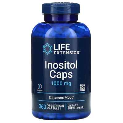 2 X Life Extension, Inositol Caps, 1,000 mg, 360 Vegetarian Capsules | eBay