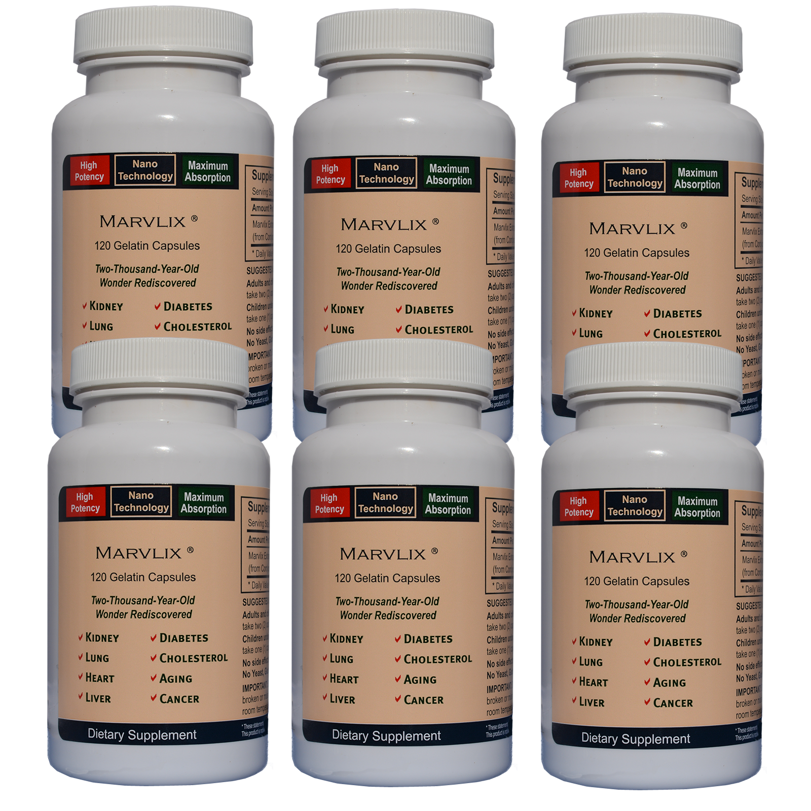 Elixir Industry Marvlix Cordyceps Sinensis Mushroom Immune, More (6 ...