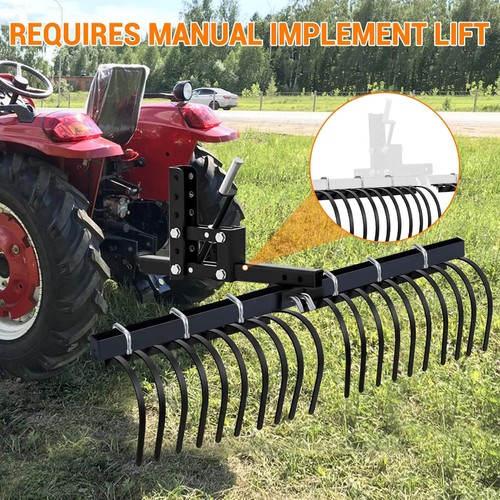 ATV/UTV Landscape Rake for Removing Rocks Grass Clumps & Debris Heavy ...