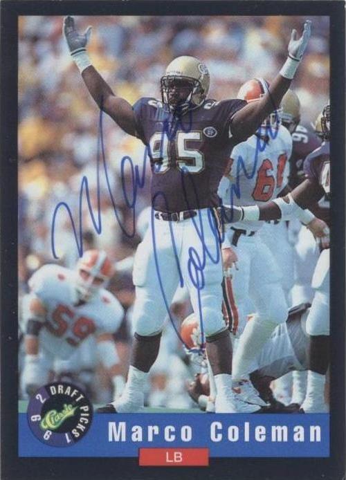 1992 Classic Draft Picks - Autographs Marco Coleman (AU, RC) for sale ...