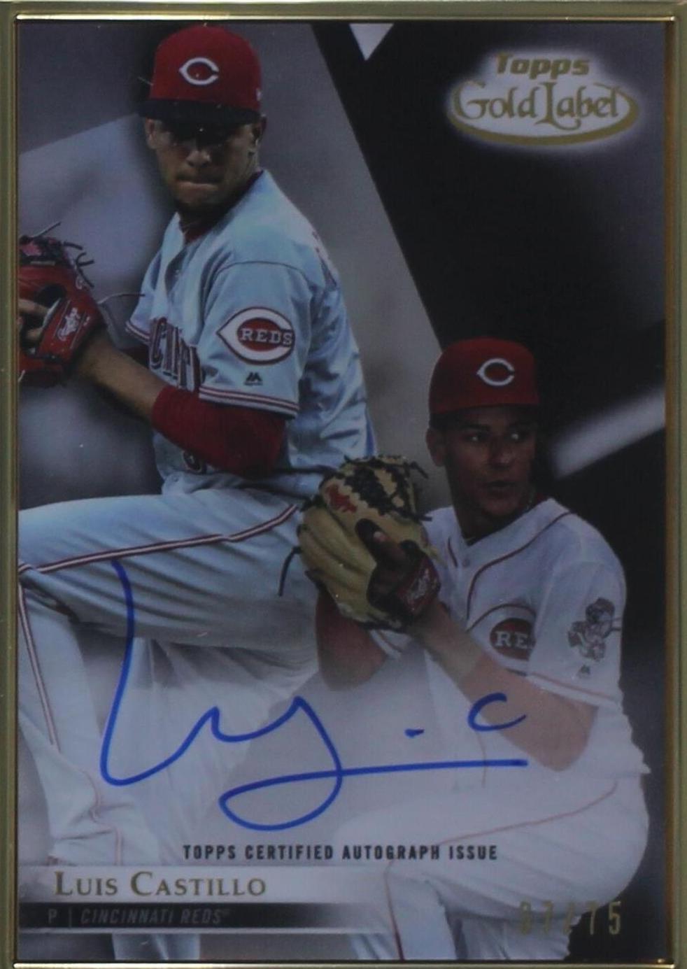 2018 Topps Gold Label - Gold Framed Autographs Luis Castillo #FA-LC ...