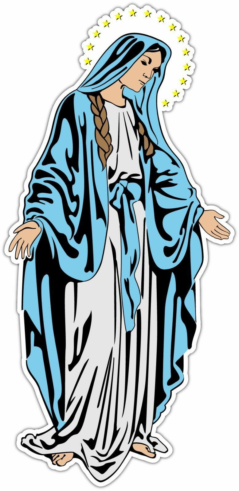 Saint Mary Jesus Mother God Car Bumper Window Tool Box Sticker Decal 6 ...