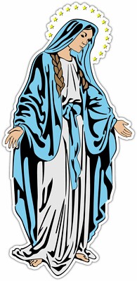 Saint Mary Jesus Mother God Car Bumper Window Tool Box Sticker Decal 6 ...