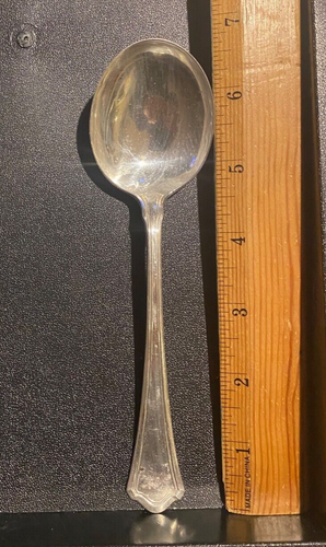 1 WALLACE WASHINGTON STERLING SILVER GUMBO SOUP SPOON 6 5/8" WITH 5 AV ...