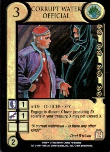 Dune CCG THUNDER AT TWILIGHT chpt 3 CORRUPT WATER OFFICIAL M/GEM MINT ...