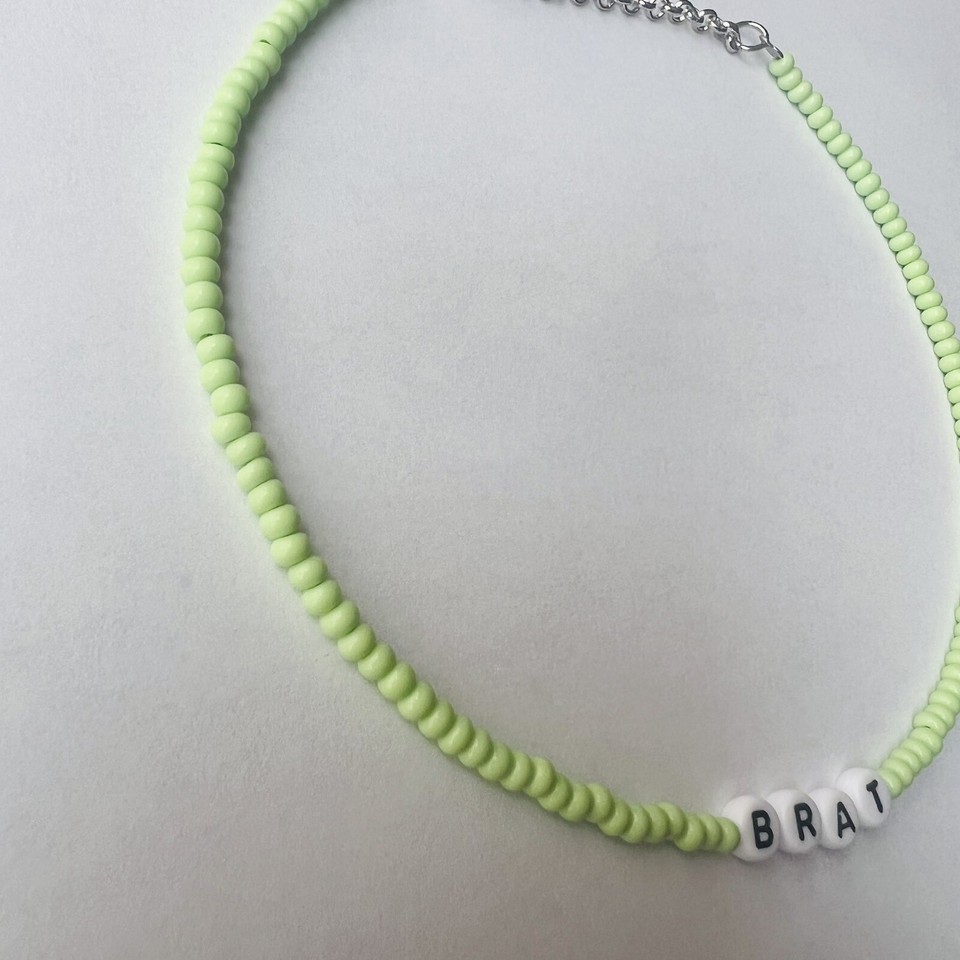 Brat Necklace Charli XCX Brat Girl Summer Neon Green Necklace Lime ...