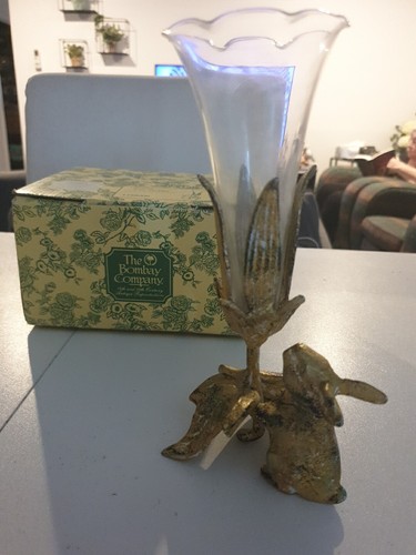 Glass And Cast Iron Bud Vase - Rabbit - Boxed (SBT2) | eBay