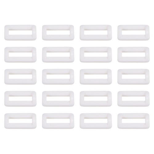 5/8 Inch Rectangle Buckle, 100 Pack Plastic Webbing Strap Fastener ...