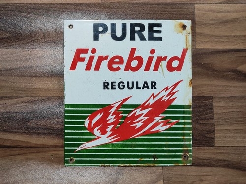 Porcelain Pure Firebird Enamel Metal Sign Plate Size 8" x 7" Inches | eBay