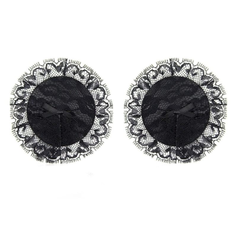 Women Sequins Tassels Nipple Cover Lace Breast Pasties Raves Adhesive ...