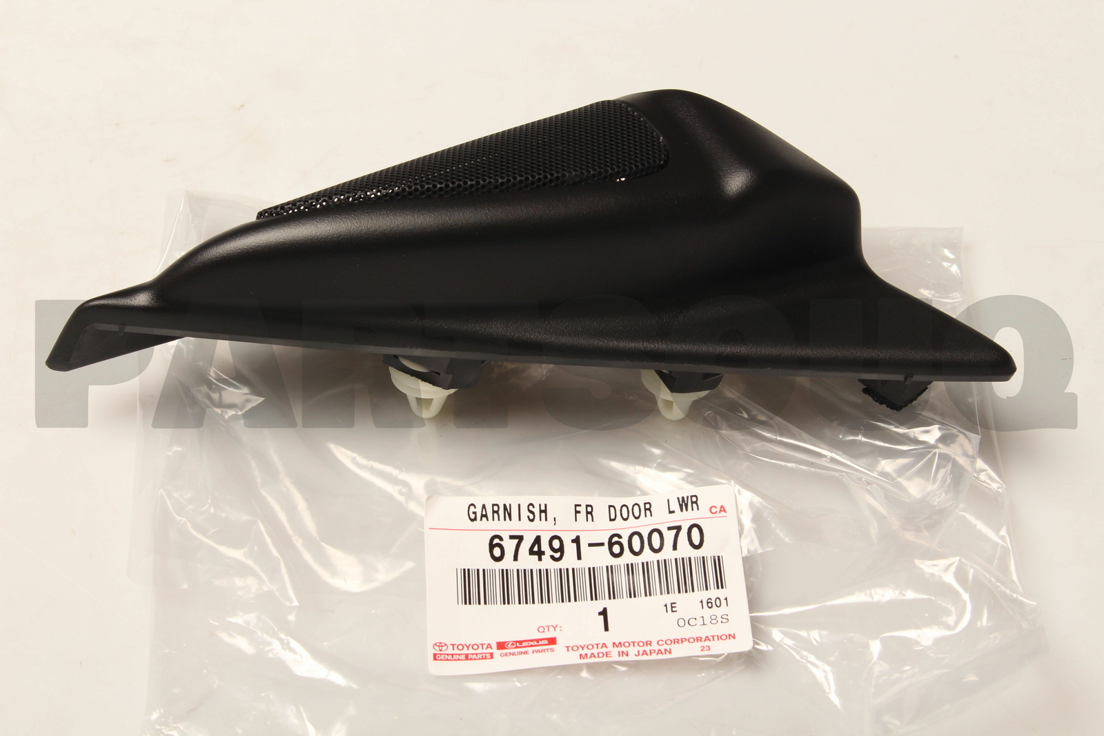 6749160070 Genuine Toyota GARNISH, FRONT DOOR LOWER FRAME BRACKET, RH ...