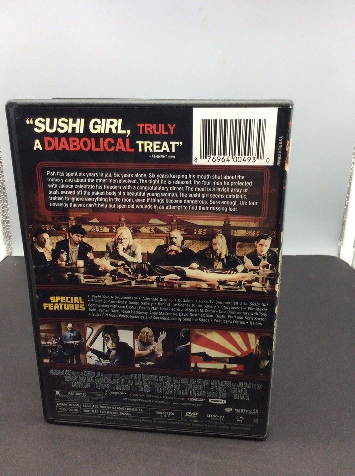 Sushi Girl (DVD, 2012) Crime Tony Todd, James Duval, Mark Hamill ...