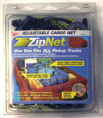Keeper ZipNet Adjustable Cargo Net, 06141 36 x 47 minimum to 111 x 129 ...