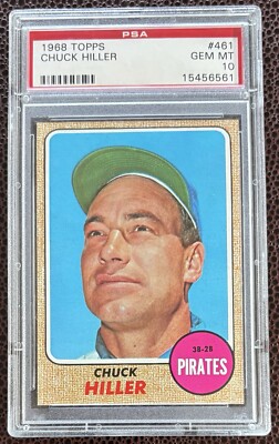 1968 Topps #461 - Chuck Hiller - PSA 10 GEM MINT - Low Pop - Perfection ...