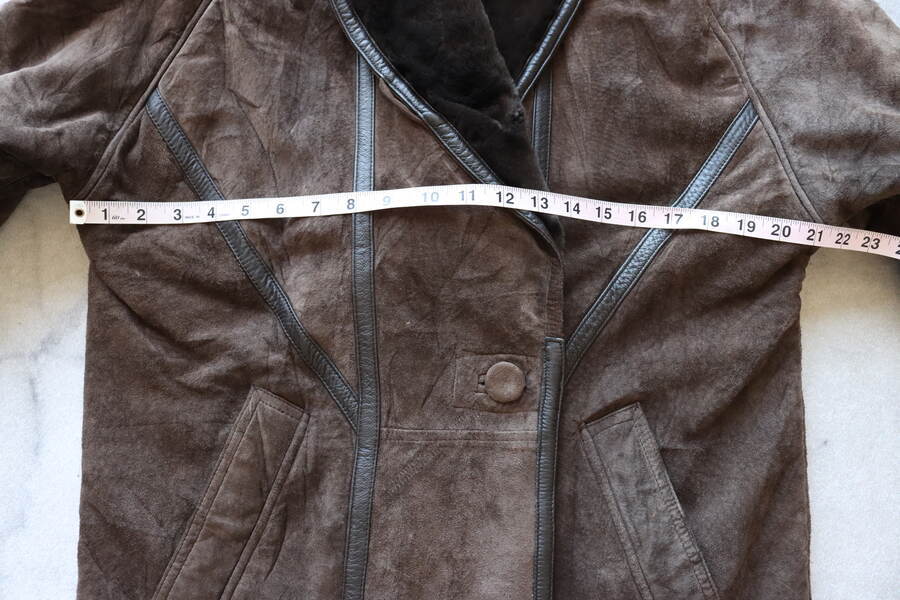 Vintage Novelti Pig Suede Acrylic Lining Coat Jacket Brown Size XS | eBay