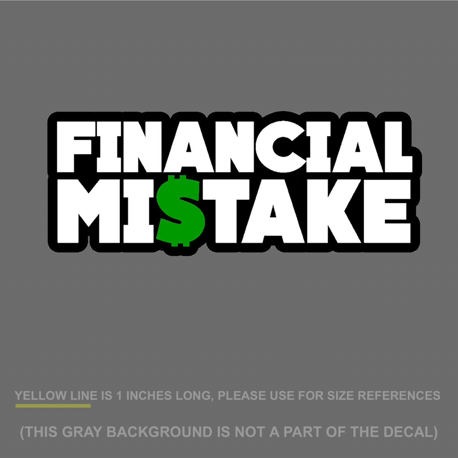 Financial Mistake Funny Joke JDM Racing Drifting Drag Vinyl Sticker ...