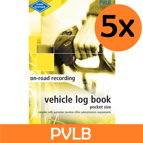 NEW 5x Vehicle Log Book Pocket Size Zions Systems ATO Compliant PVLB ...