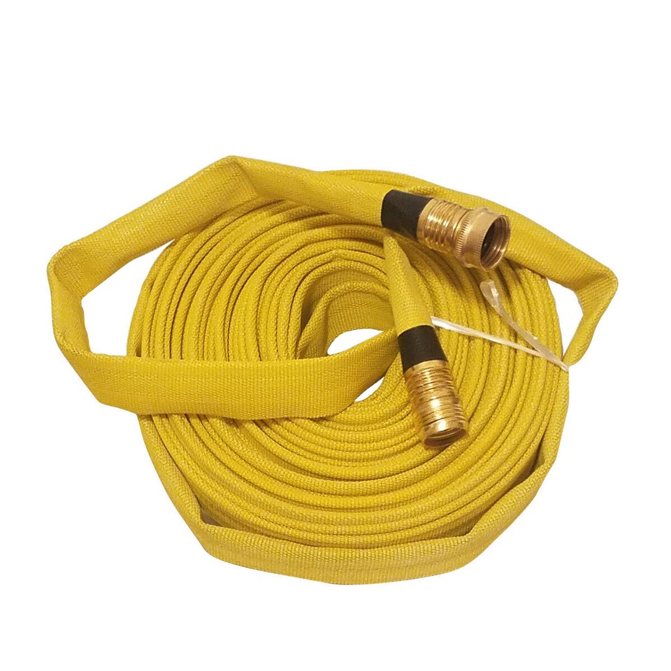 Forestry Grade Lay Flat Fire Hose with Garden Thread, YELLOW, WHITE 250 ...