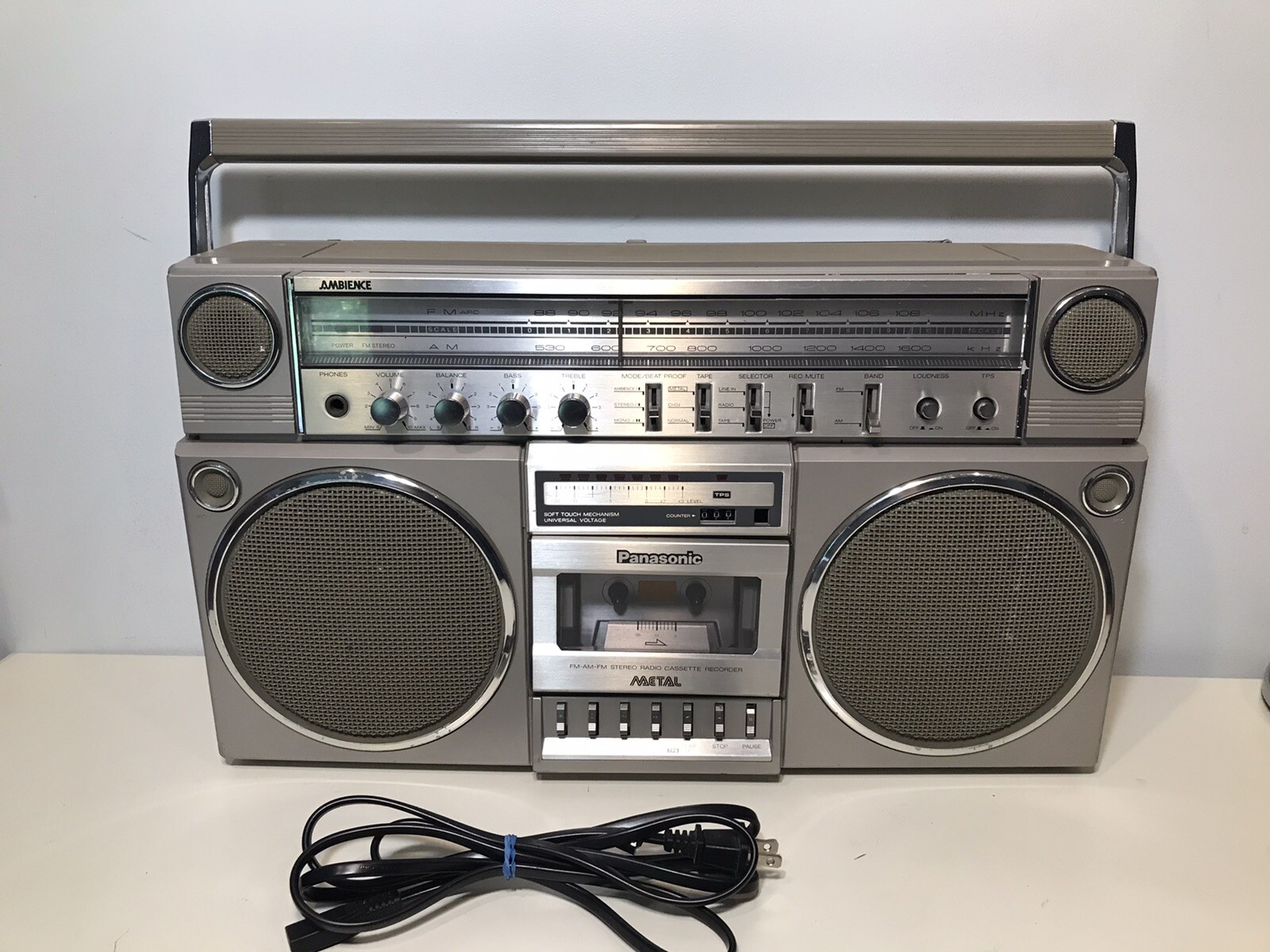 Panasonic RX-5150 Platinum Metal Cassette Boombox | AM/FM | Stereo L/R ...