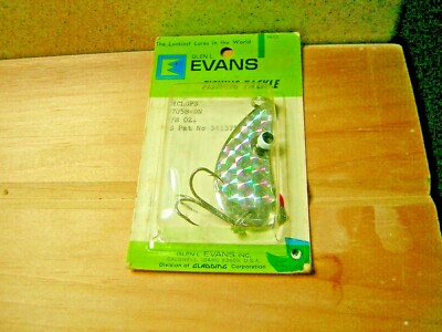 Vintage Glen Evans Fishing Lure Cyclops-Silver 5/8 ounce in original ...