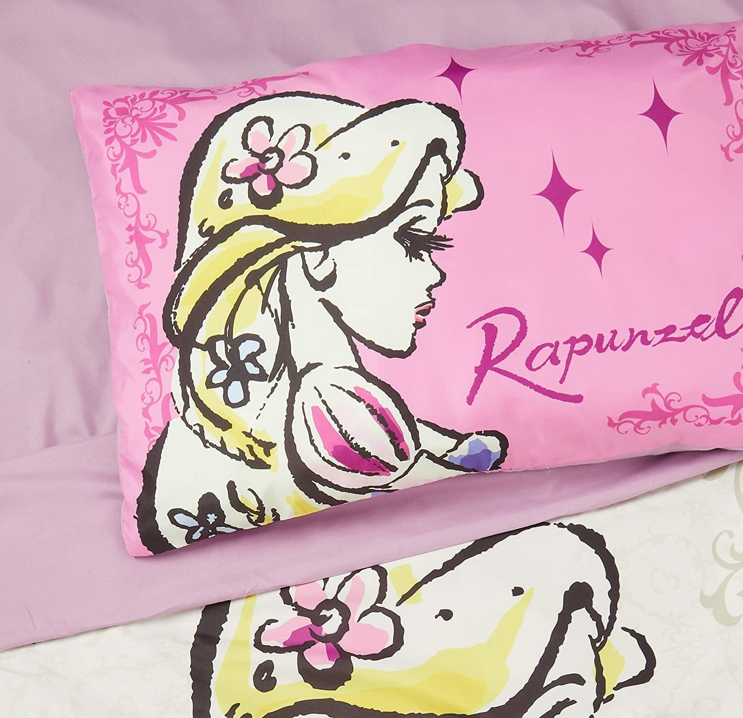 Tangled Rapunzel Disney Princess Bed Pillow Watercolor Art Cover 3 Set ...