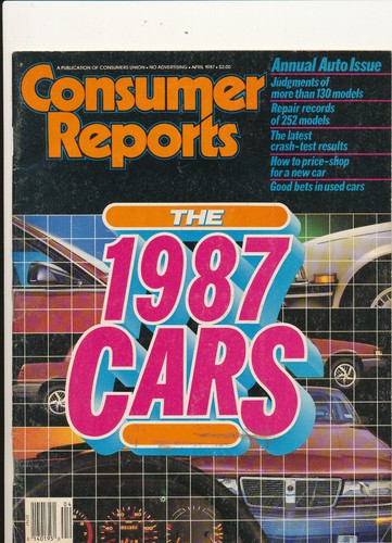 Consumer Reports 1987 Annual Auto Issue Magazine | eBay