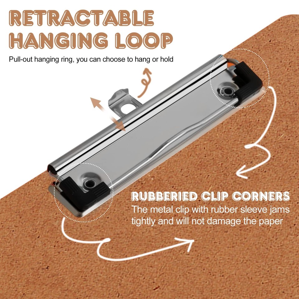 Clipboards, 16 Pack Hardboard Office Clipboards, Low Profile Clip ...