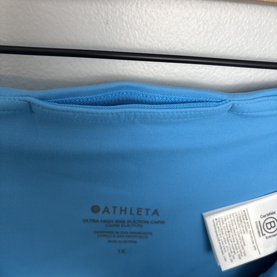 Athleta Women's 1X Elation Ultra High Rise Capri Legging Santorini Blue ...