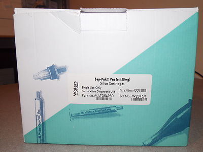 WATERS SEP-PAK VAC 1CC 50mG SILICA CARTRIDGES PART NO. WAT054980 NEW ...