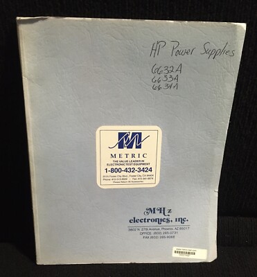 MHz ELECTRONICS HP-IB SYSTEM DC POWER SUPPLY OPERATING MANUAL 6632A ...