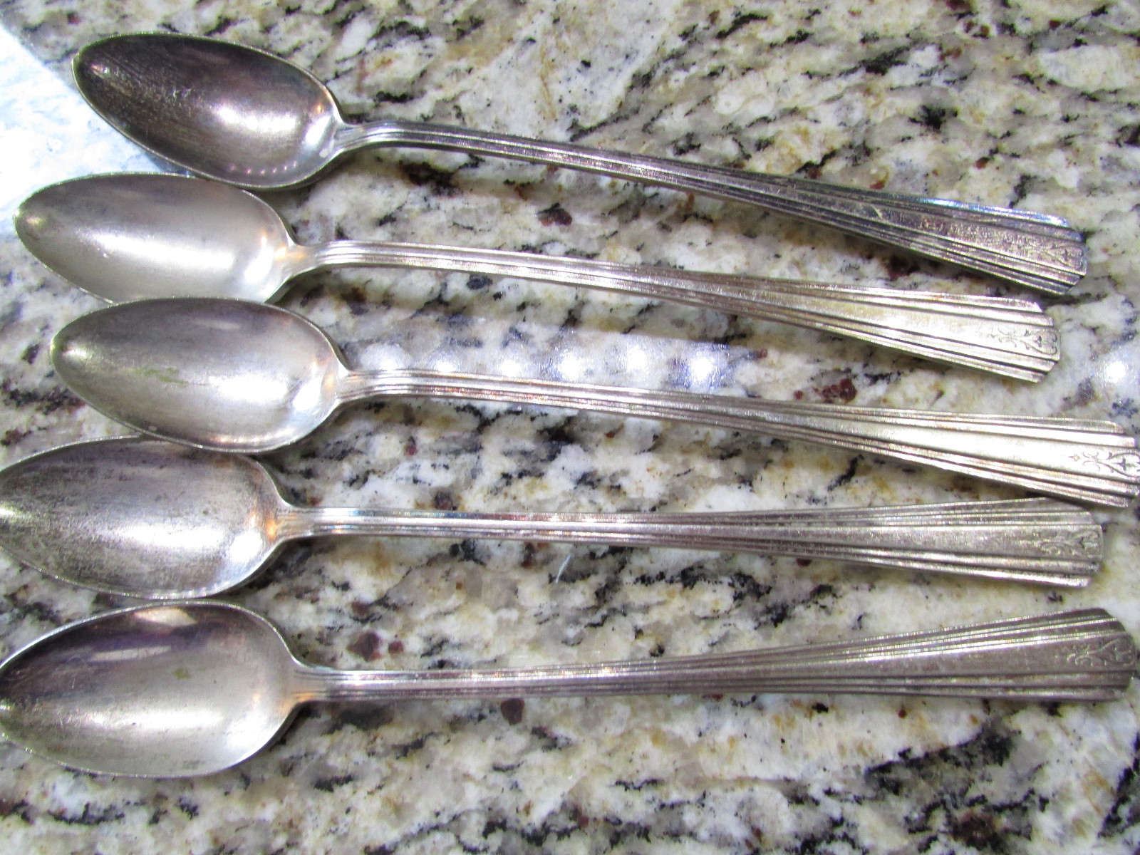 RCCO AVON PLATE SILVERPLATE ICE TEA SPOONS SET 5 FREE SHIP | eBay