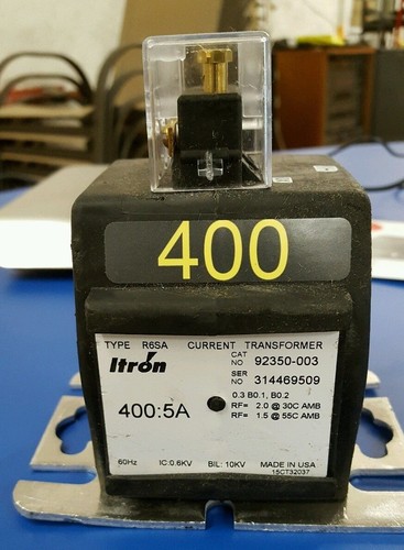 ITRON TYPE R6SA CURRENT TRANSFORMER 400:5A, 92350-001, 60HZ | eBay