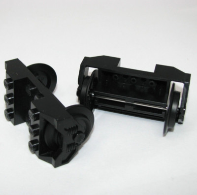 2 Lego City Train Car Wheels Fits RC 9V IR Track Sets (Black) 2878c02 ...
