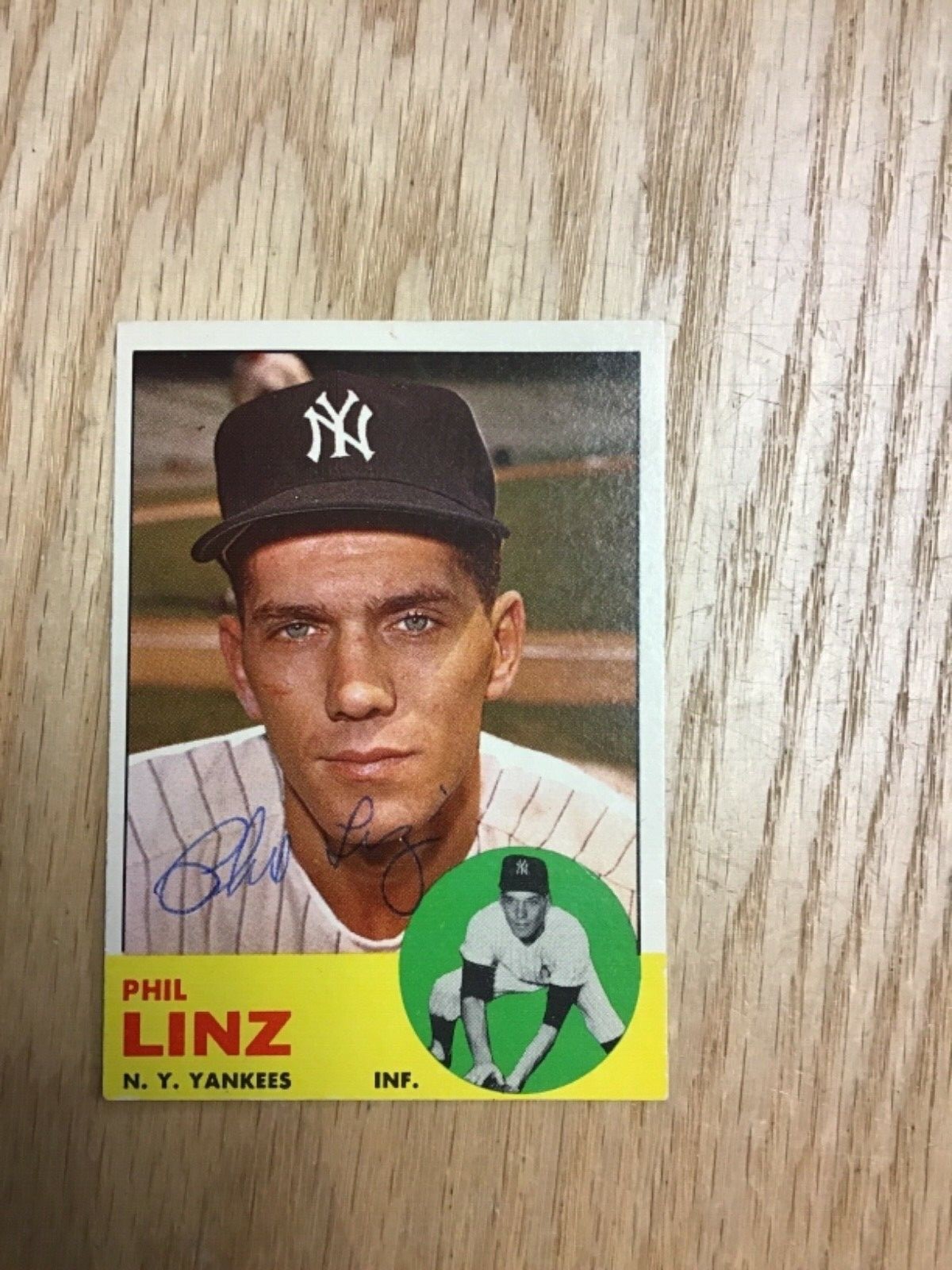 1963 Topps Baseball Phil Linz New York Yankees Autographed Card #264 | eBay