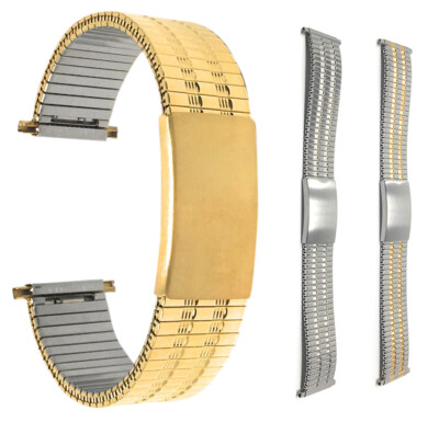 Bandini Steel Stretch Watch Band Expansion Strap Adjustable Silver ...