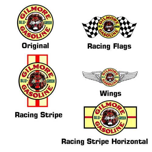 Gilmore Gasoline Vinyl Decal Sticker 4 Designs Motor Oil Gas Globes | eBay