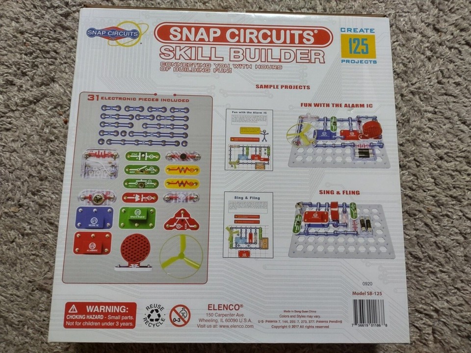 Snap Circuits Skill Builder, 125 STEM Projects, Sounds & Aerial Stunts, 8+ | eBay