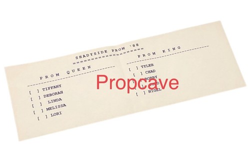 Fear Street: Prom Queen: Voting Ballot (Movie Screen Used, Original ...