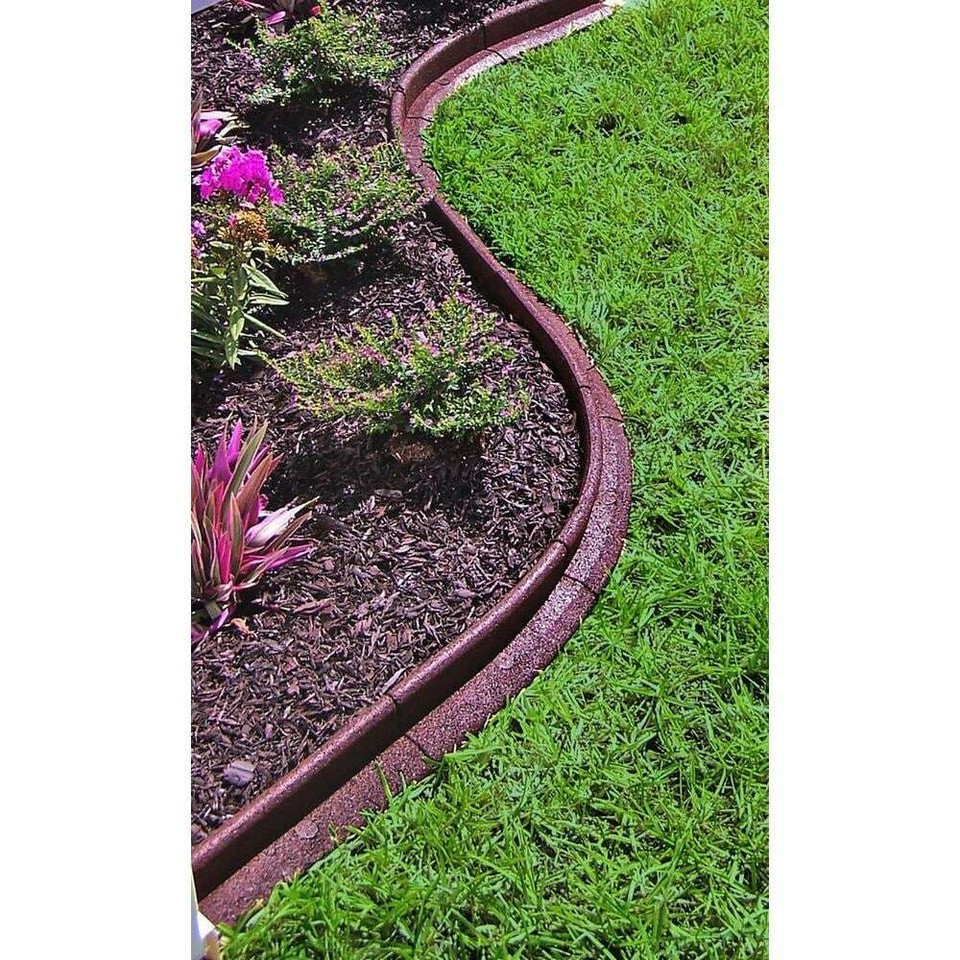 EcoBorder 4 ft. Brown Rubber Landscape Edging (6-Pack) | eBay