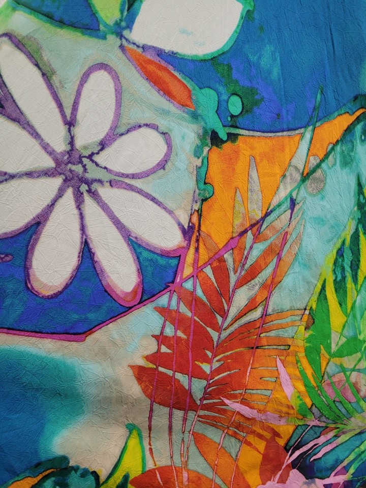 Vtg Jams World Dress Colorful Flowy Pockets Floral Size XL Summer Beach ...