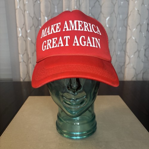 MAGA Inauguration Day Trump Red Golf Rope Trucker Strapback Hat ...