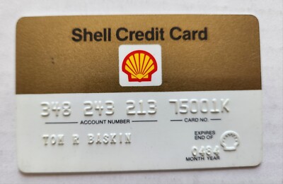 Shell Credit Card - Pre-owned Credit Card. Unsigned in V/G Condition ...
