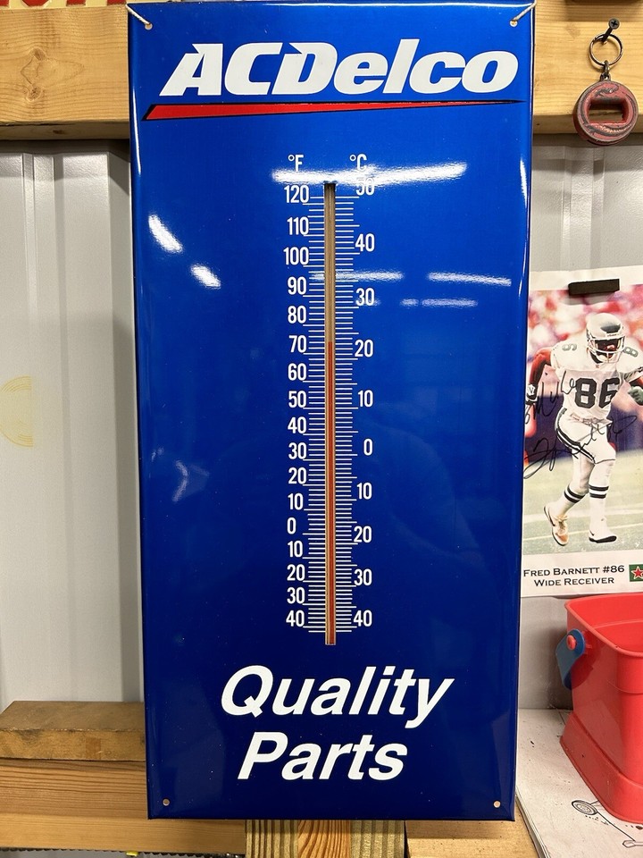 AC Delco Metal Sign /outdoor Thermometer | eBay