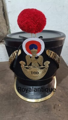 Napoleon Grenadier helmet , Leather shako Helmet, Shako Helmet | eBay