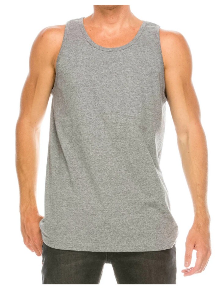 Men S_3XL T-Shirt Sleeveless Muscle Tank Top A-Shirt Wife Beater Gym ...