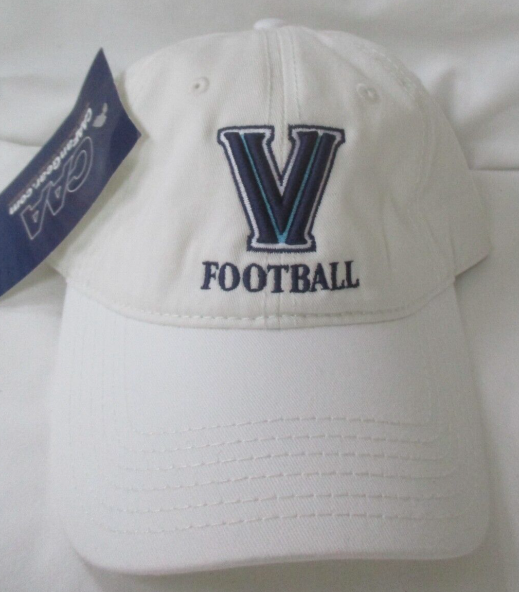 VILLANOVA UNIVERSITY WILD CATS FOOTBALL WHITE ADJUSTABLE CAP HAT - MWT ...