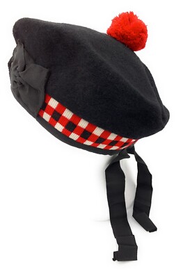 Pure Wool Scottish Diced Balmoral Pipe-band Hat | eBay