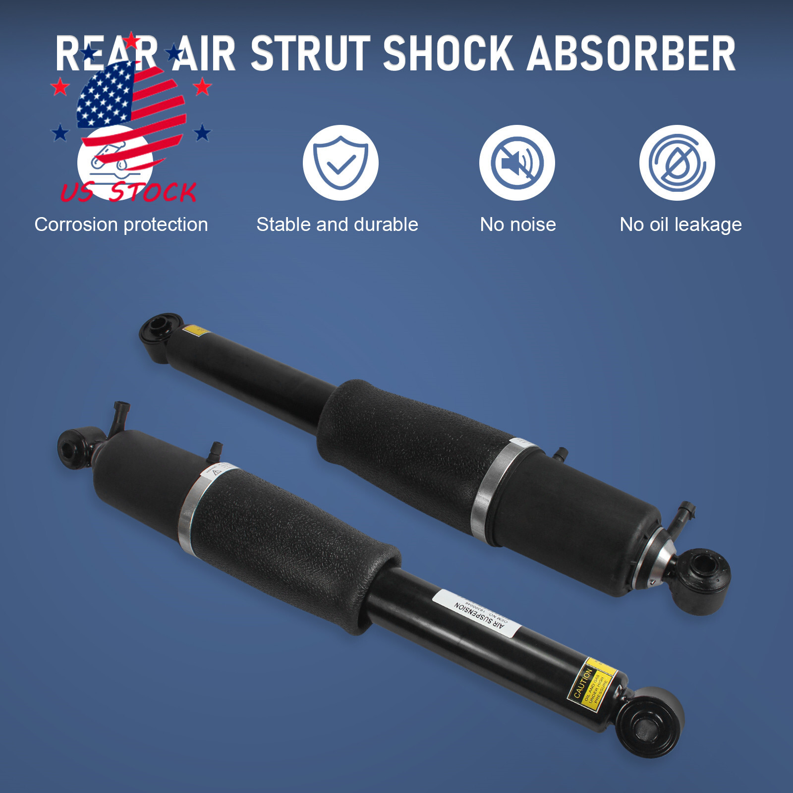 Rear Pair Air Suspension Shocks & Compressor For Escalade Suburban ...
