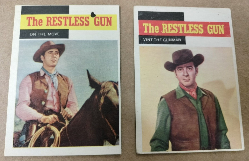 1958 TV Westerns card set Topps Cowboy Trading Cards Gunsmoke Steve ...