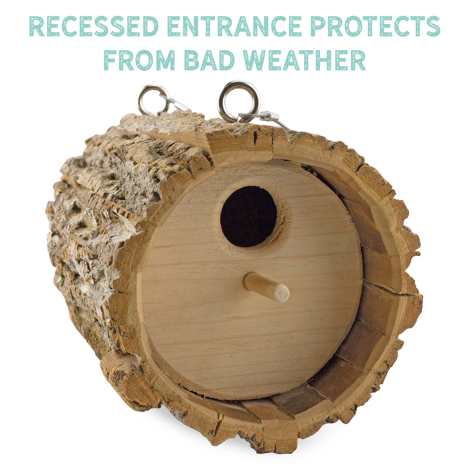 Rustic Log-Shaped Birdhouse; Handmade in KY Bird House for Small Birds ...